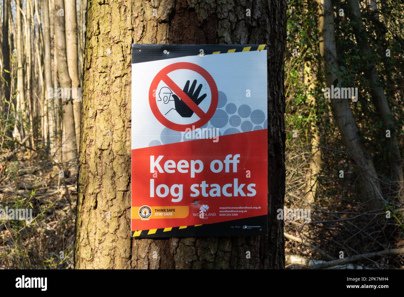 Keep off log stacks hi-res stock photography and images - Alamy