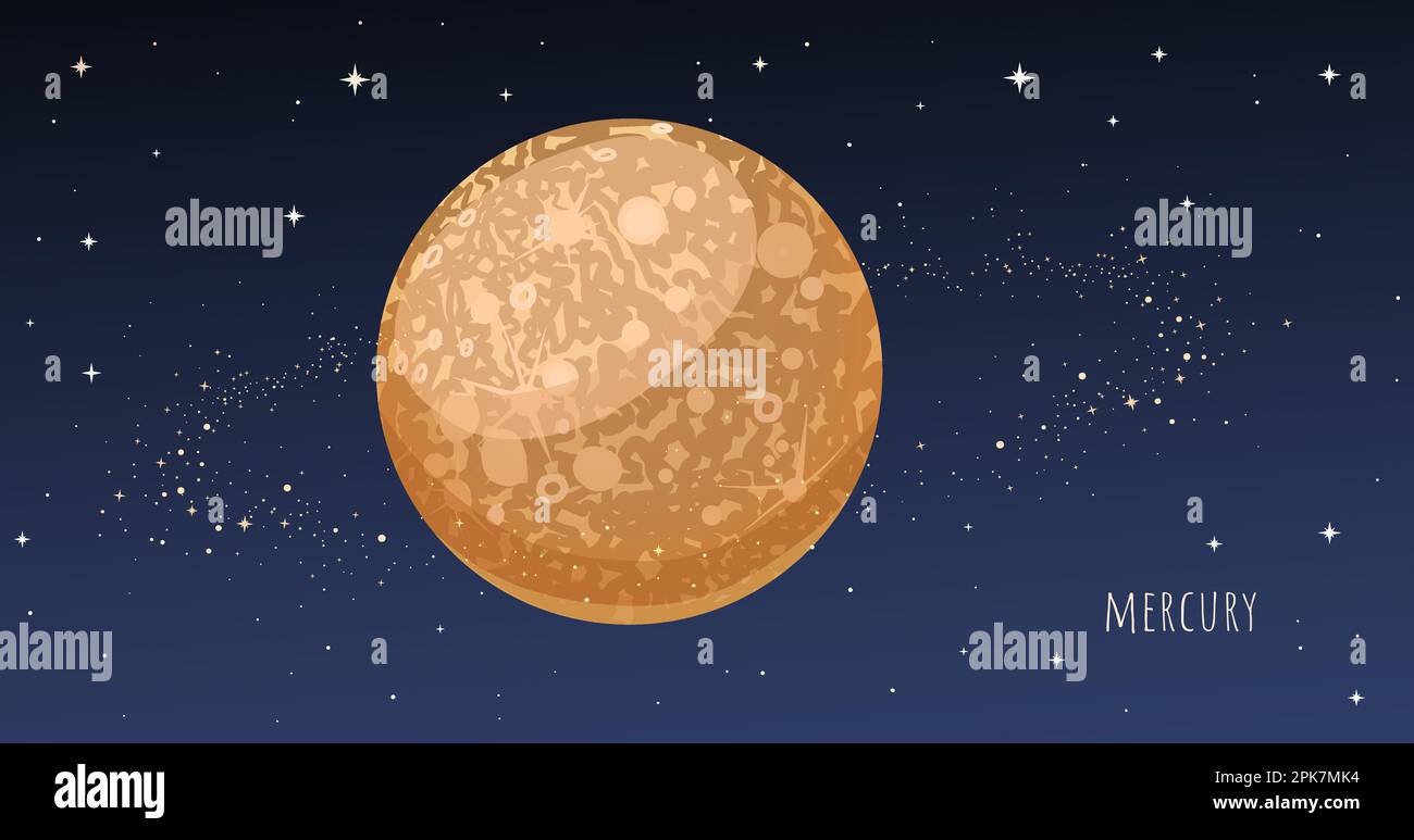 Mercury planet. Collection Planets of solar system Stock Vector Image ...