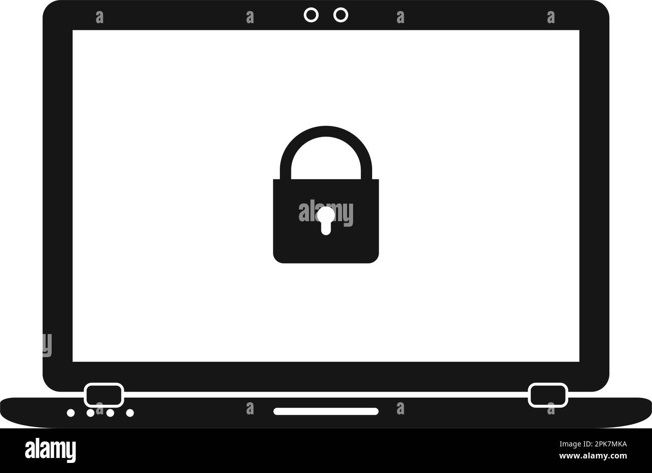 Computer Security Icon. Flat style vector EPS Stock Vector Image & Art ...