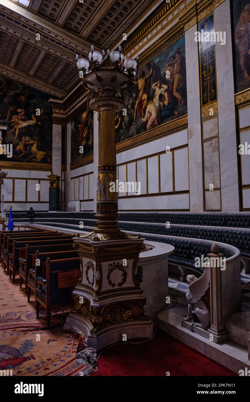 interior leture hall at the Academy of Athens Stock Photo - Alamy