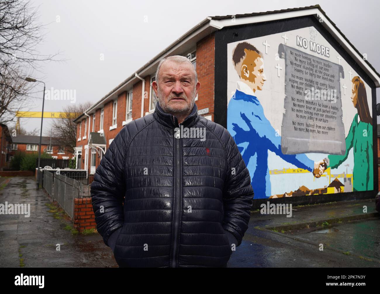 Former loyalist internee Jim Wilson from east Belfast, who was a member ...