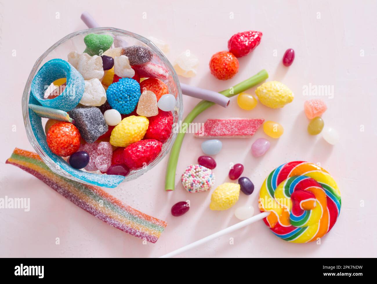 Various candy sweets and lollipops Stock Photo - Alamy