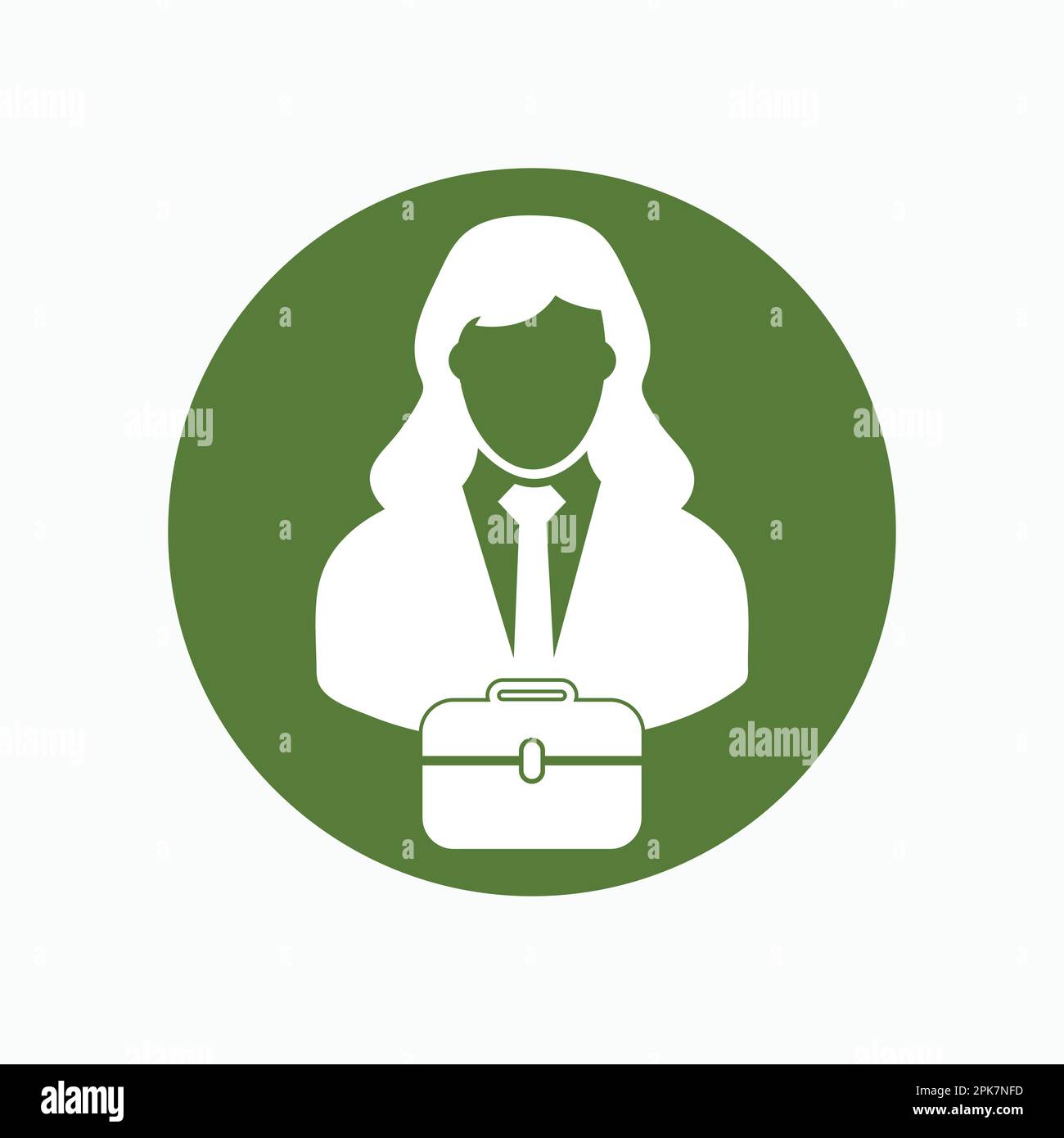 Business man Icon with briefcase. Colorful Button style vector EPS ...