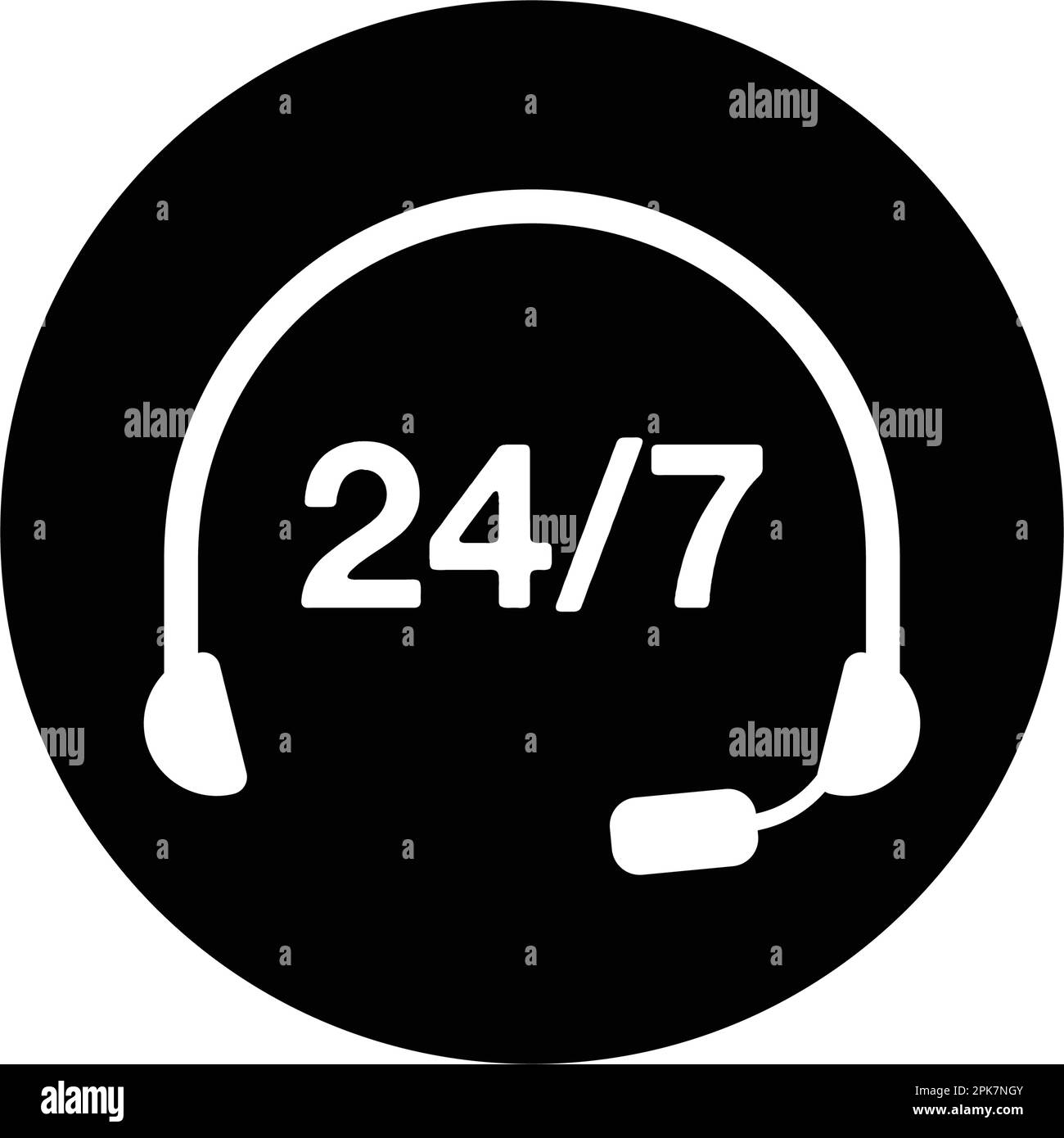 Customer Service Rounded icon. Editable Vector Symbol Illustration ...