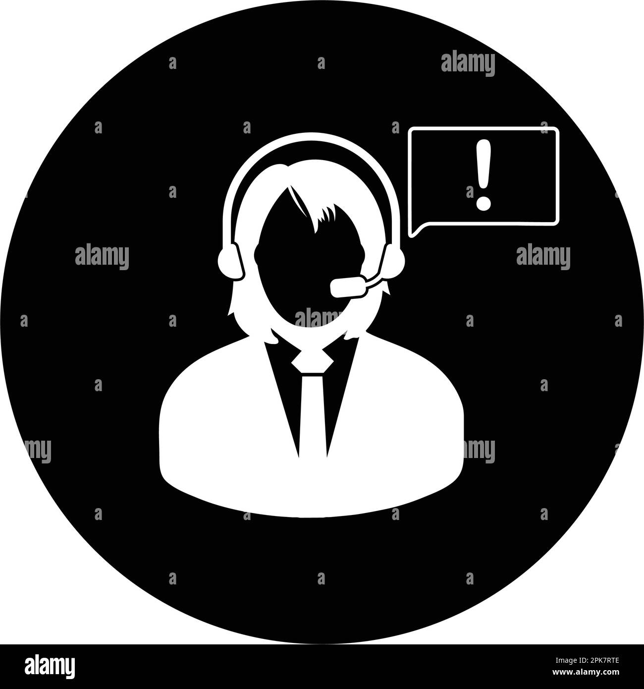 Customer Service Icon. Rounded Button style vector EPS Stock Vector ...