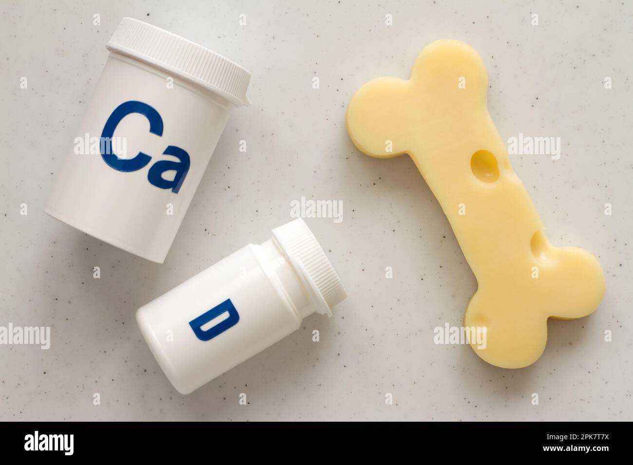 Bone shaped cheese and dietary supplements with calcium and vitamin D ...