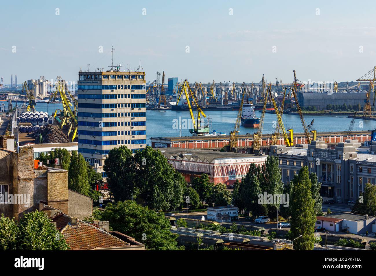 The harbor of Constanta at the Black Sea in Romania Stock Photo - Alamy