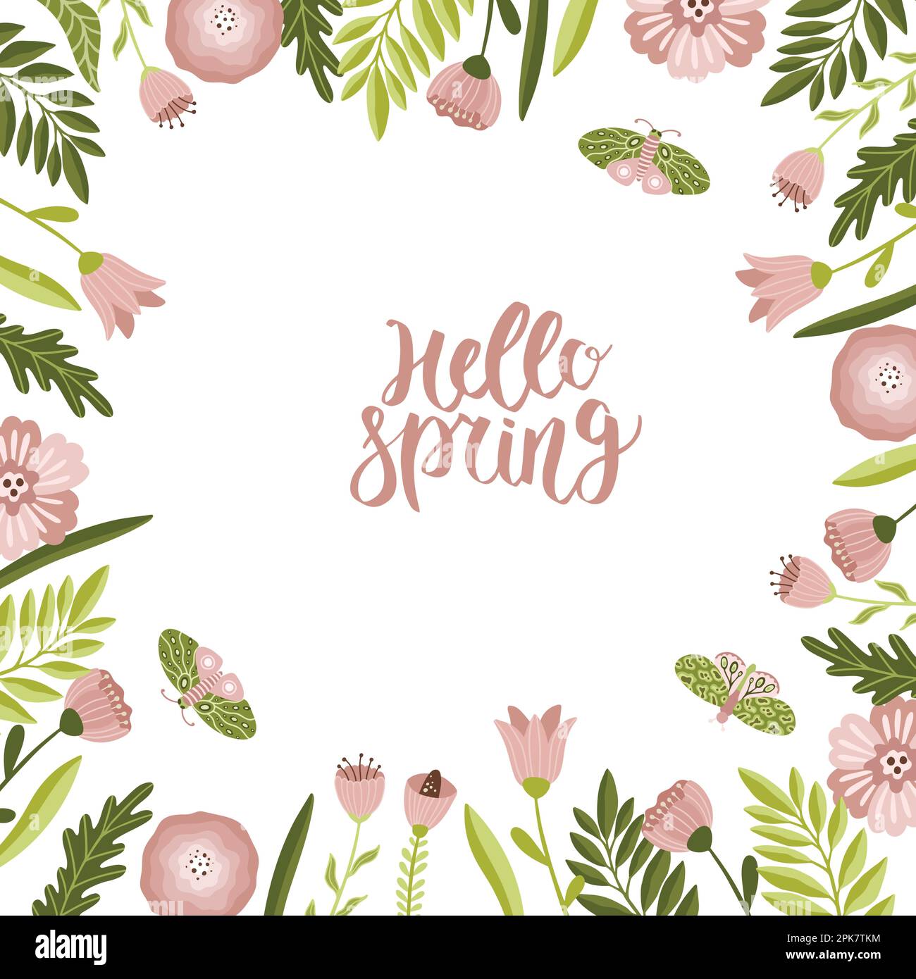 Spring sale background with beautiful colorful flower. Vector template ...