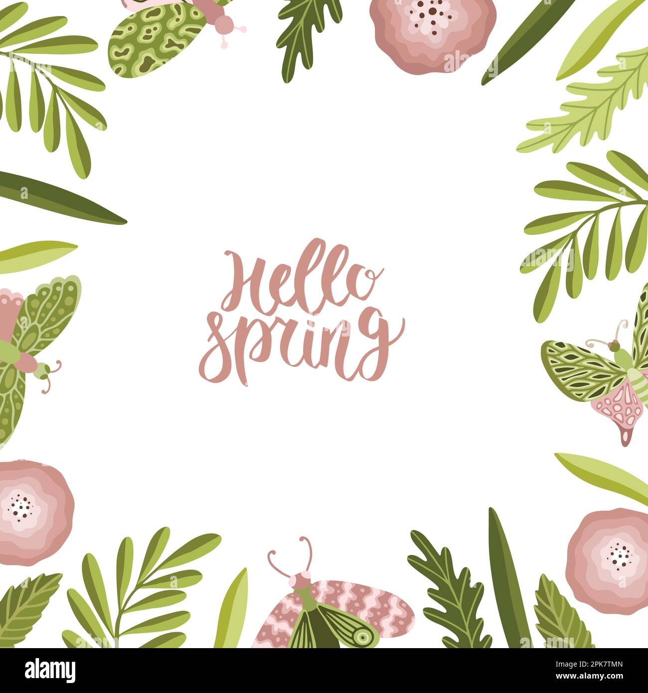 Spring sale background with beautiful colorful flower. Vector template ...