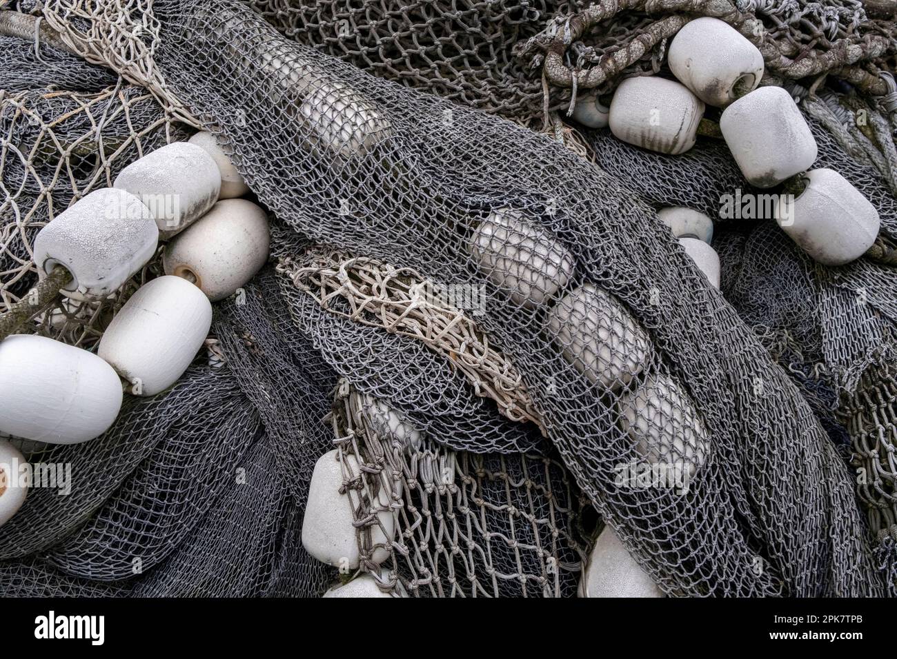 A pile of commercial fishing nets Stock Photo - Alamy