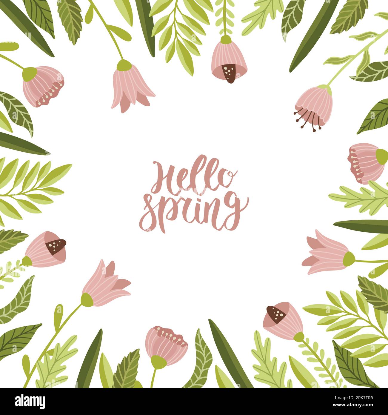 Spring sale background with beautiful colorful flower. Vector template ...