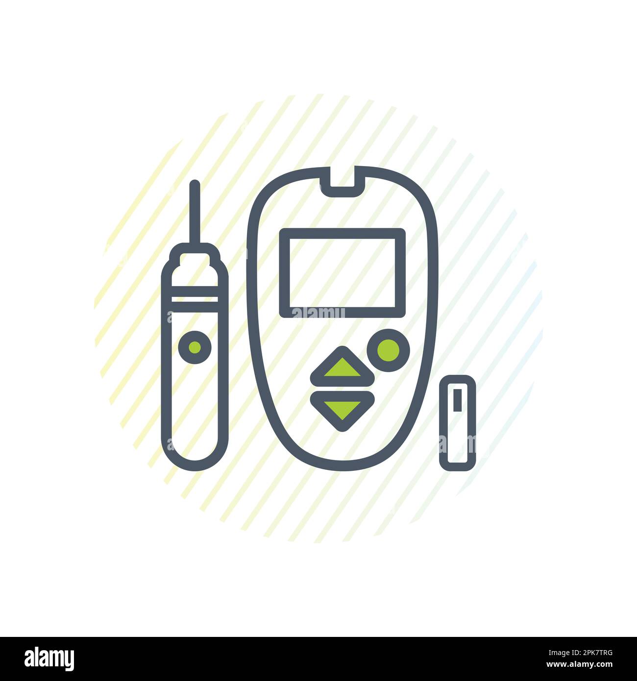 Glucometer line Icon. Editable Vector EPS Symbol Illustration Stock ...