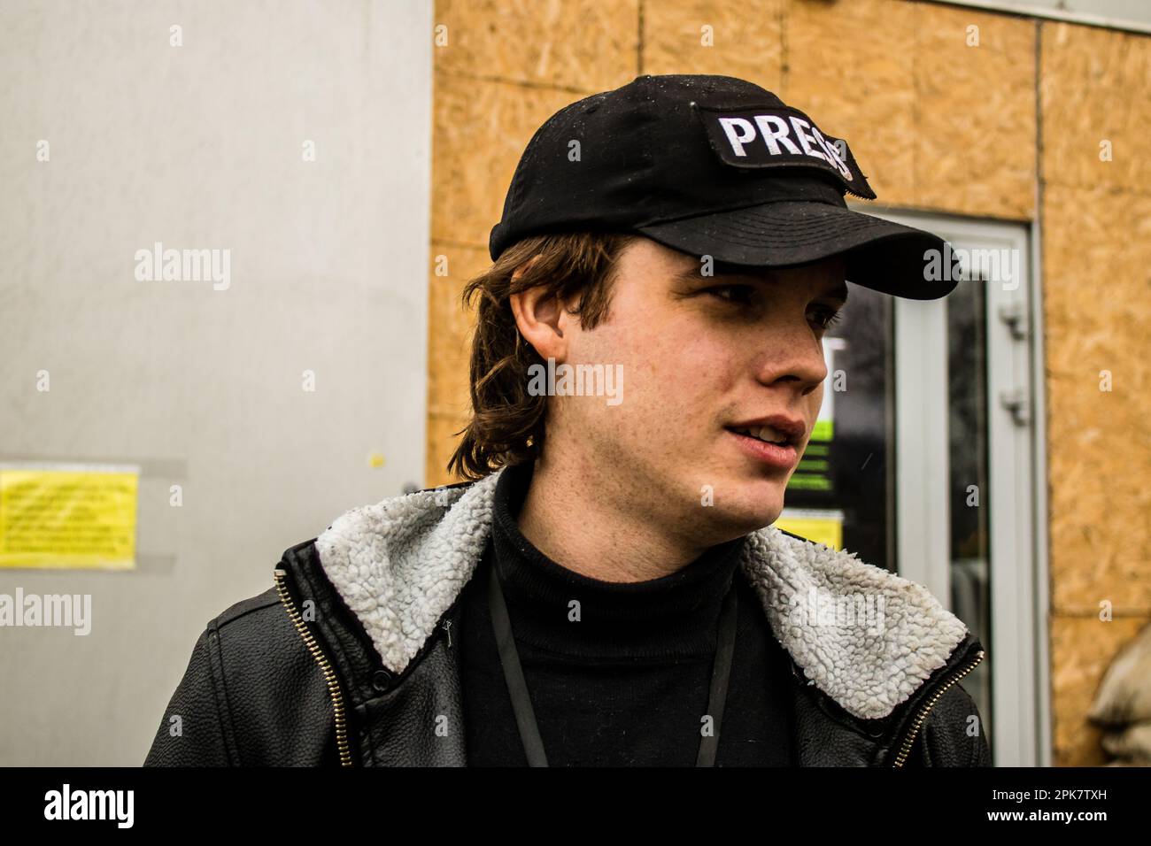 Portrait of Guillaume Ptak, a famous freelance french journalist, official correspondent for the ...