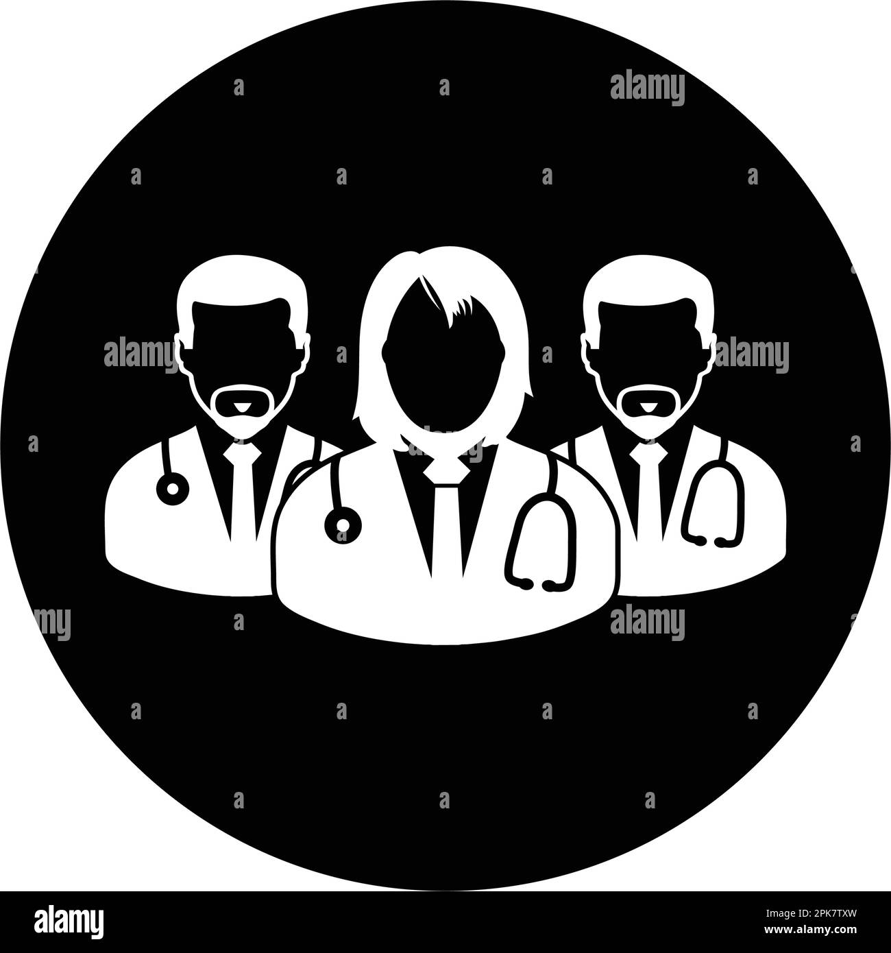 Doctor team Icon. Rounded Button style vector EPS Stock Vector Image ...