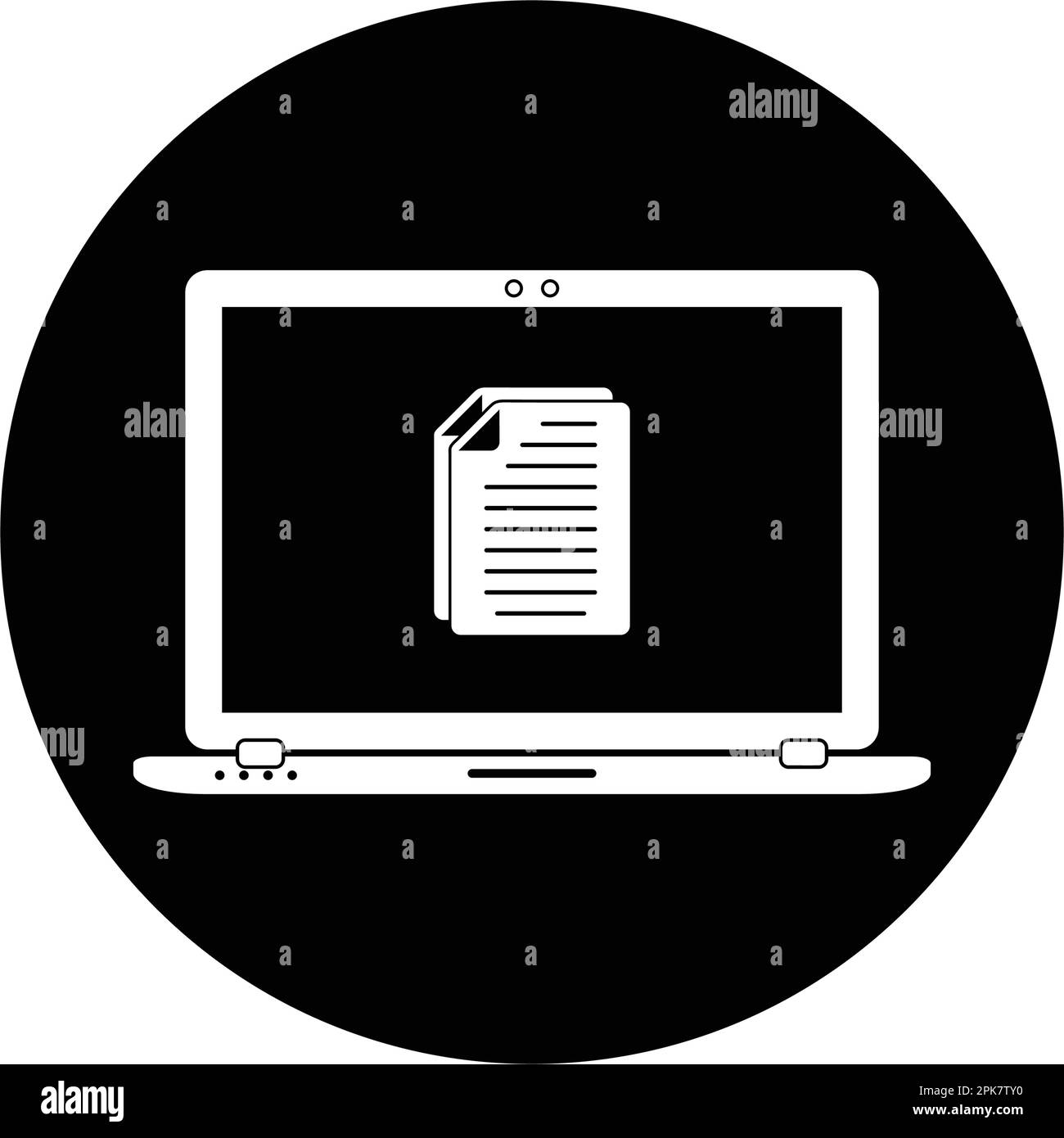 Digital Document Icon. Rounded Button style vector EPS Stock Vector ...