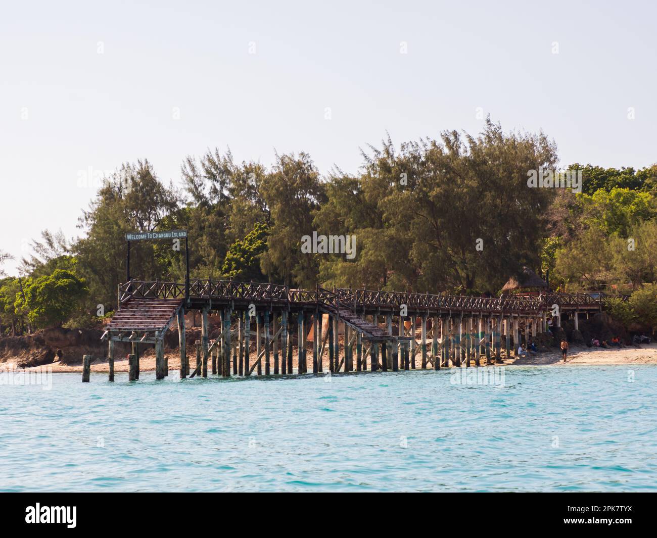 Zanzibar, Tanzania - Jan, 2021: Bridge at Prison Island (also known as ...