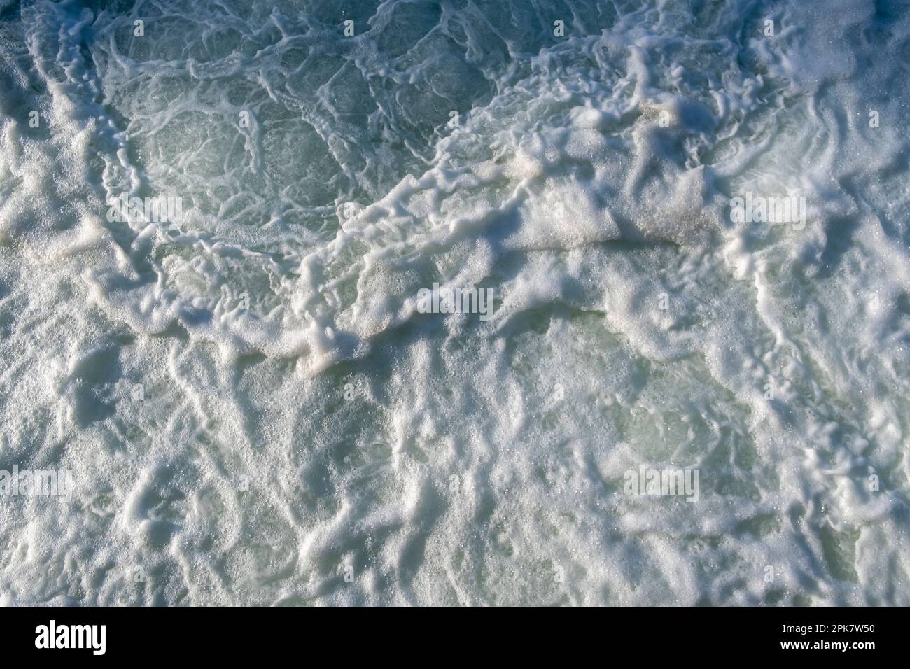 The surface of churning ocean water, overhead view Stock Photo - Alamy