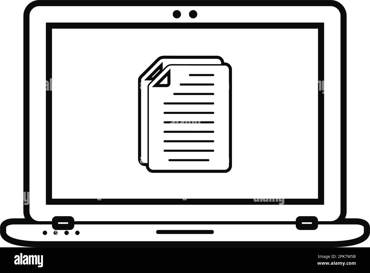 Digital document line icon. Flat style vector EPS Stock Vector Image ...