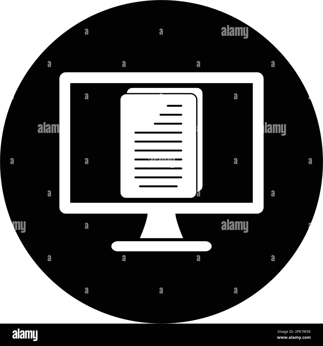 Digital Document Icon. Rounded Button style vector EPS Stock Vector ...