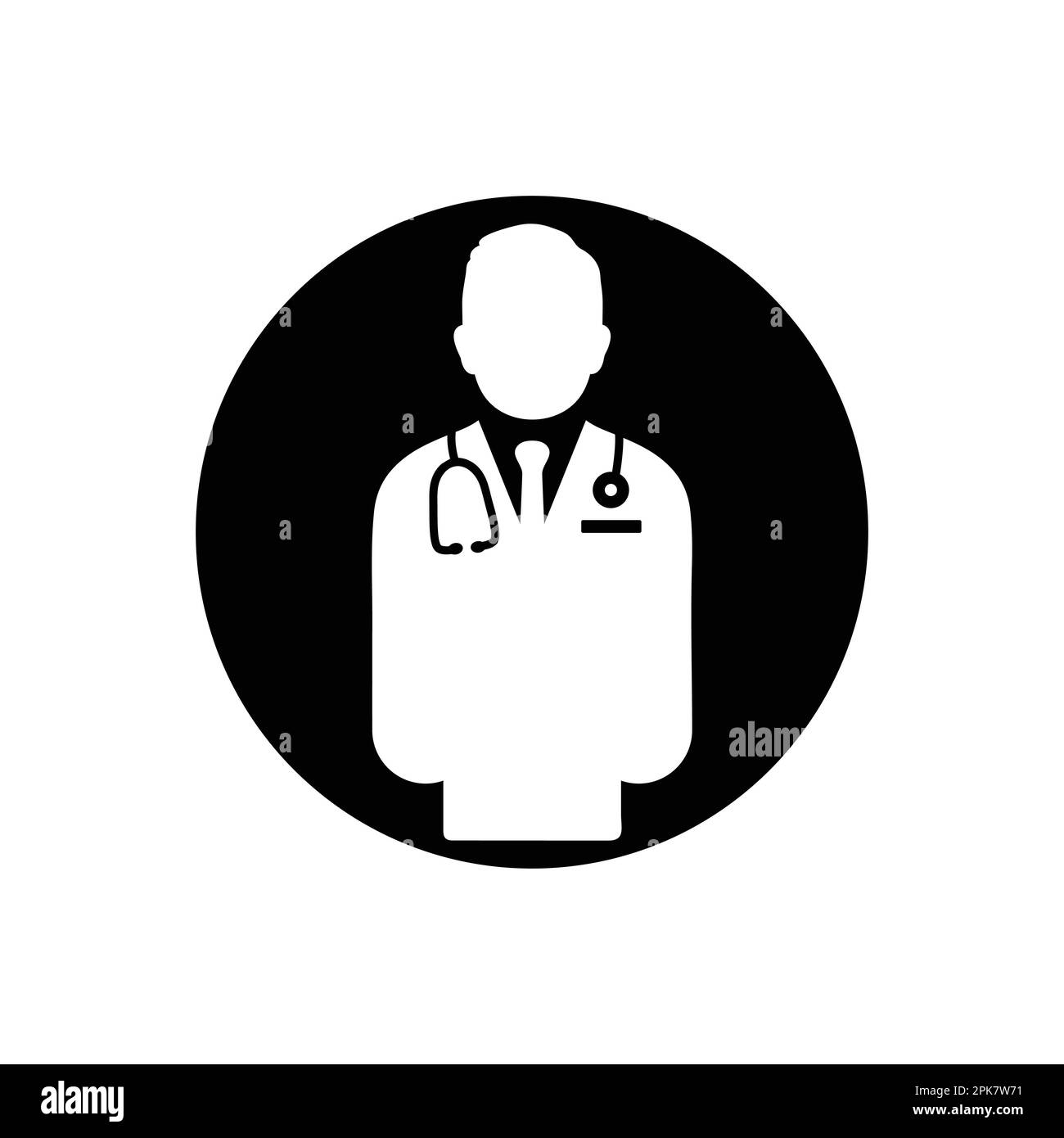 Medical Physician Icon. Rounded Button Style Editable Vector EPS Symbol ...