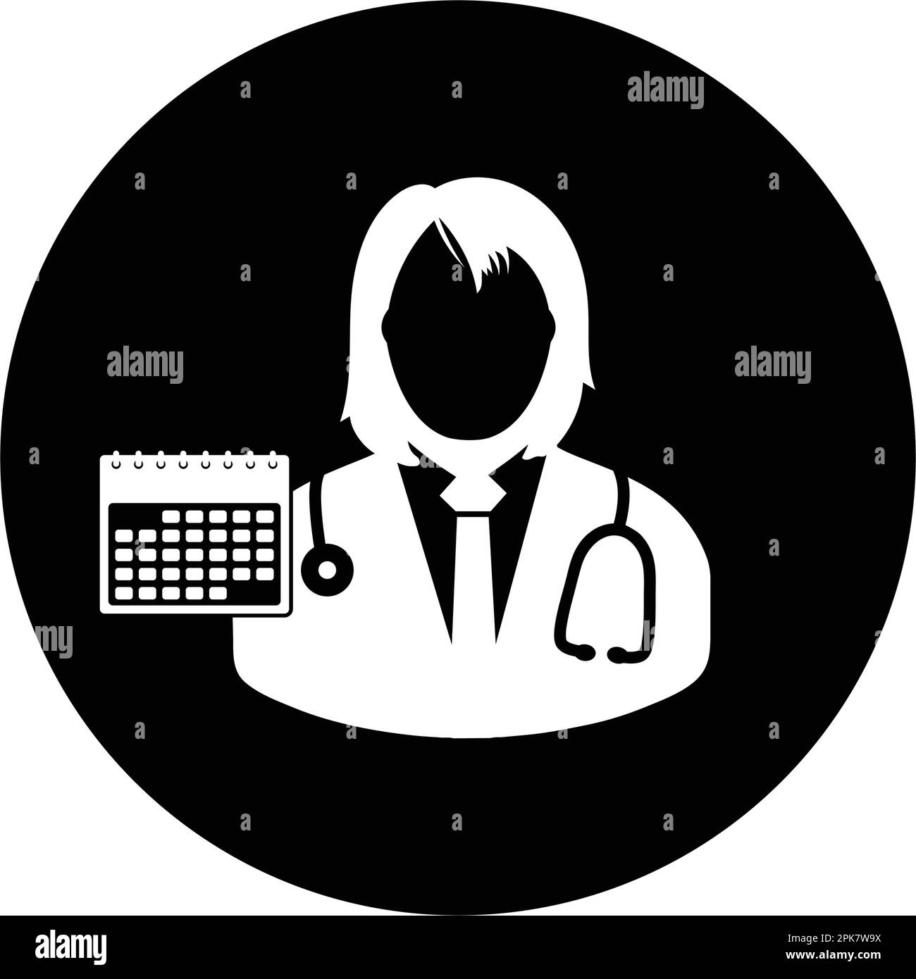 Doctor Appointment Icon. Rounded Button style vector EPS Stock Vector ...