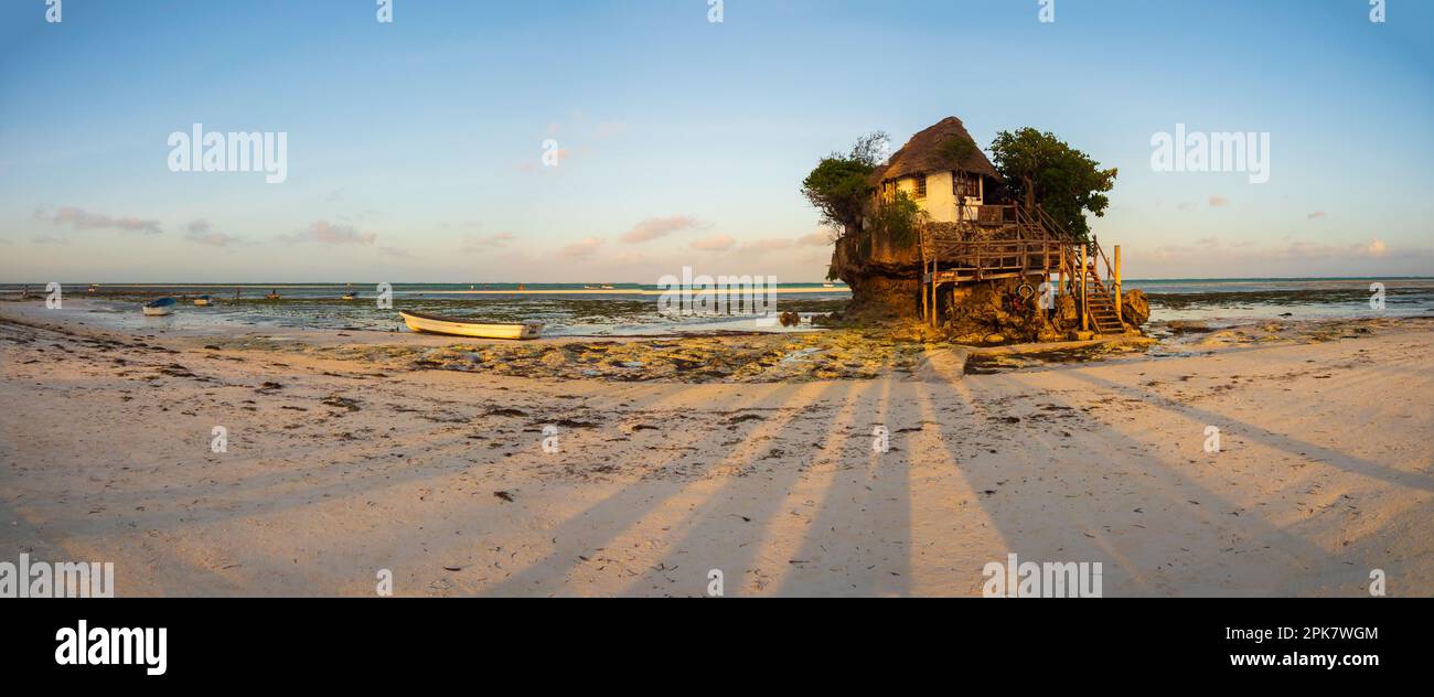 Michamvi, Tanzania - Feb, 2021: Famous 'The Rock' restaurant built on ...