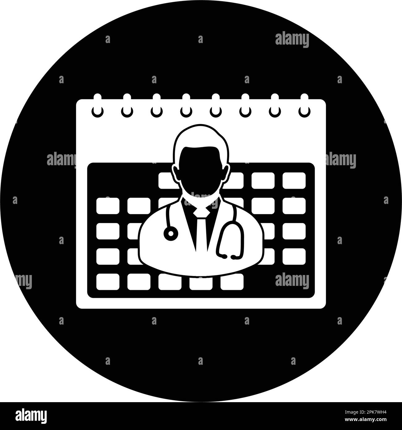 Doctor Appointment Icon. Rounded Button style vector EPS Stock Vector ...