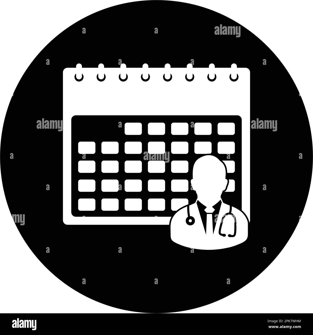 Doctor Appointment Icon. Rounded Button style vector EPS Stock Vector ...