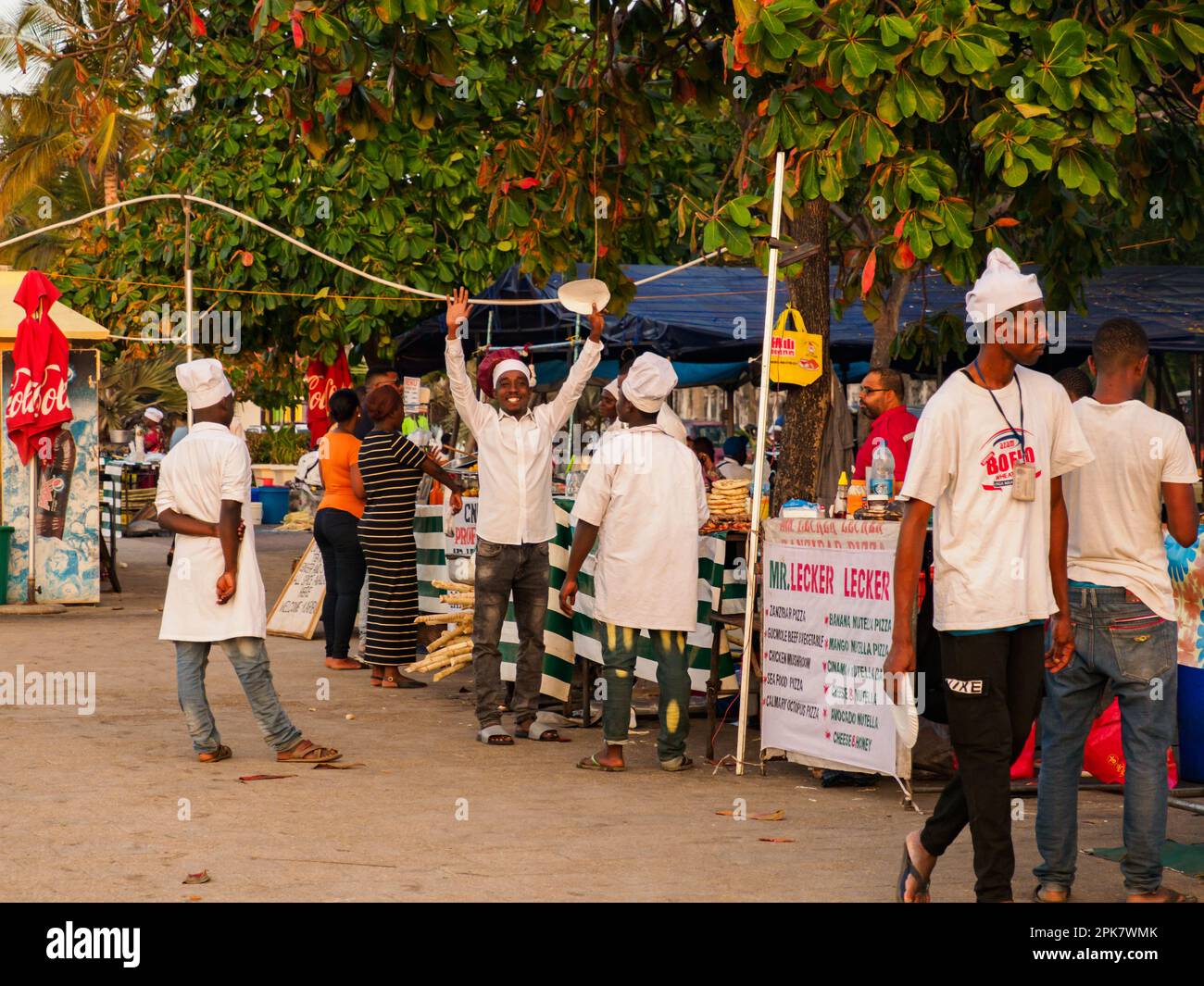 Stone Town, Zanzibar, Tanzania - January, 2021: Night Forodhani market ...