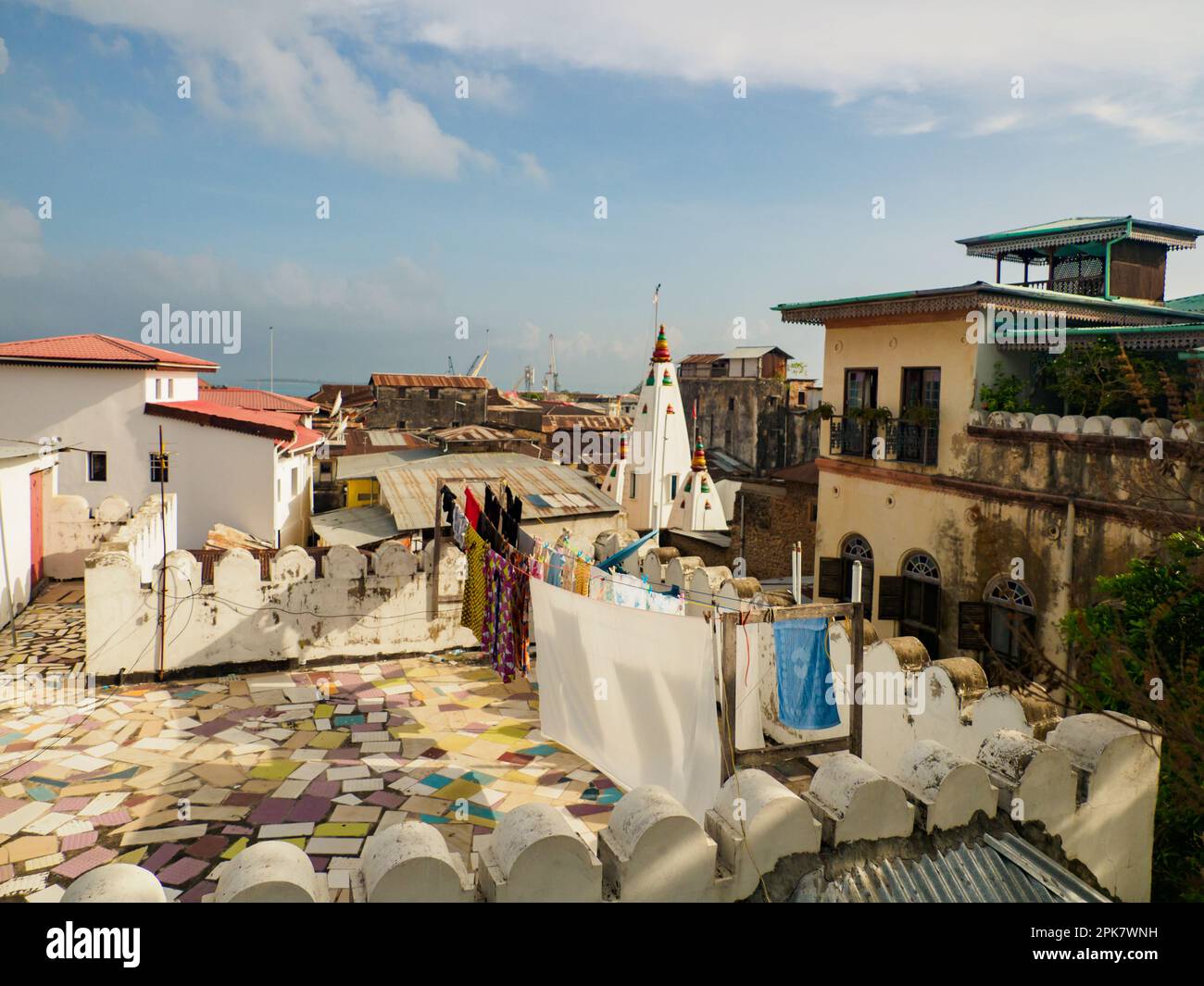 Stone Town, Zanzibar - Feb. 2021: Top view for Stone Twon also known as ...