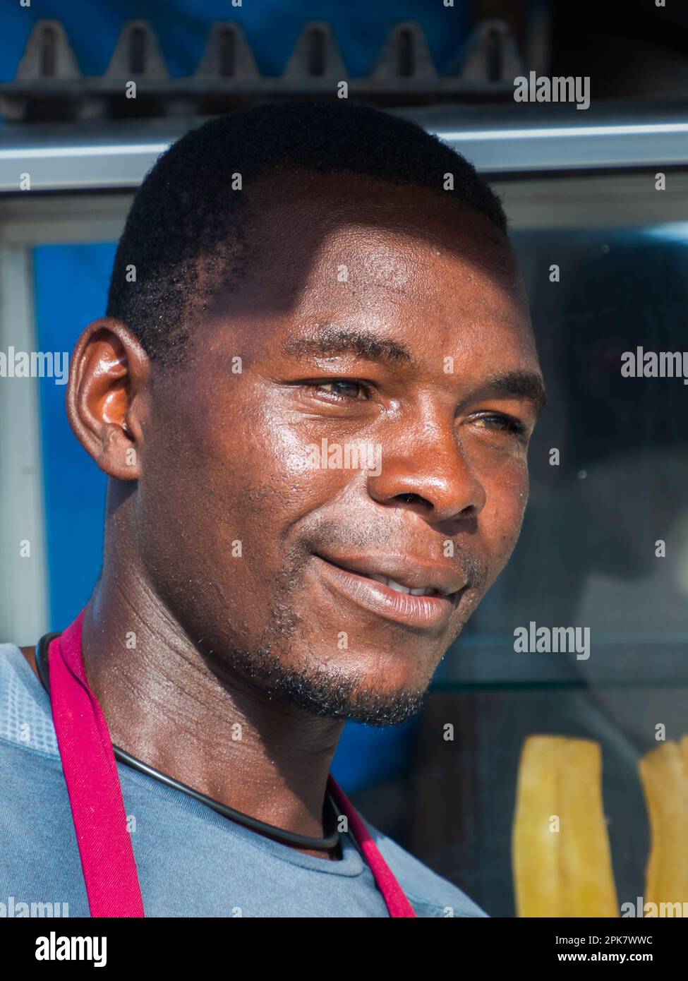 Dar Es Salaam, Tanzania - Jan, 2021: Portrait of a African young happy ...