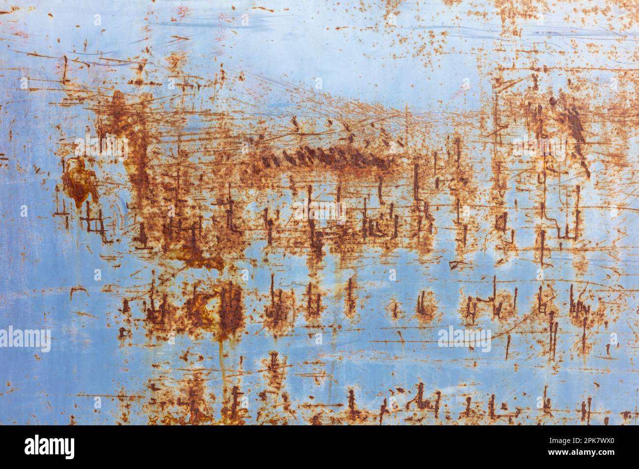 Marks and rust patterns on metal containers, close up Stock Photo - Alamy