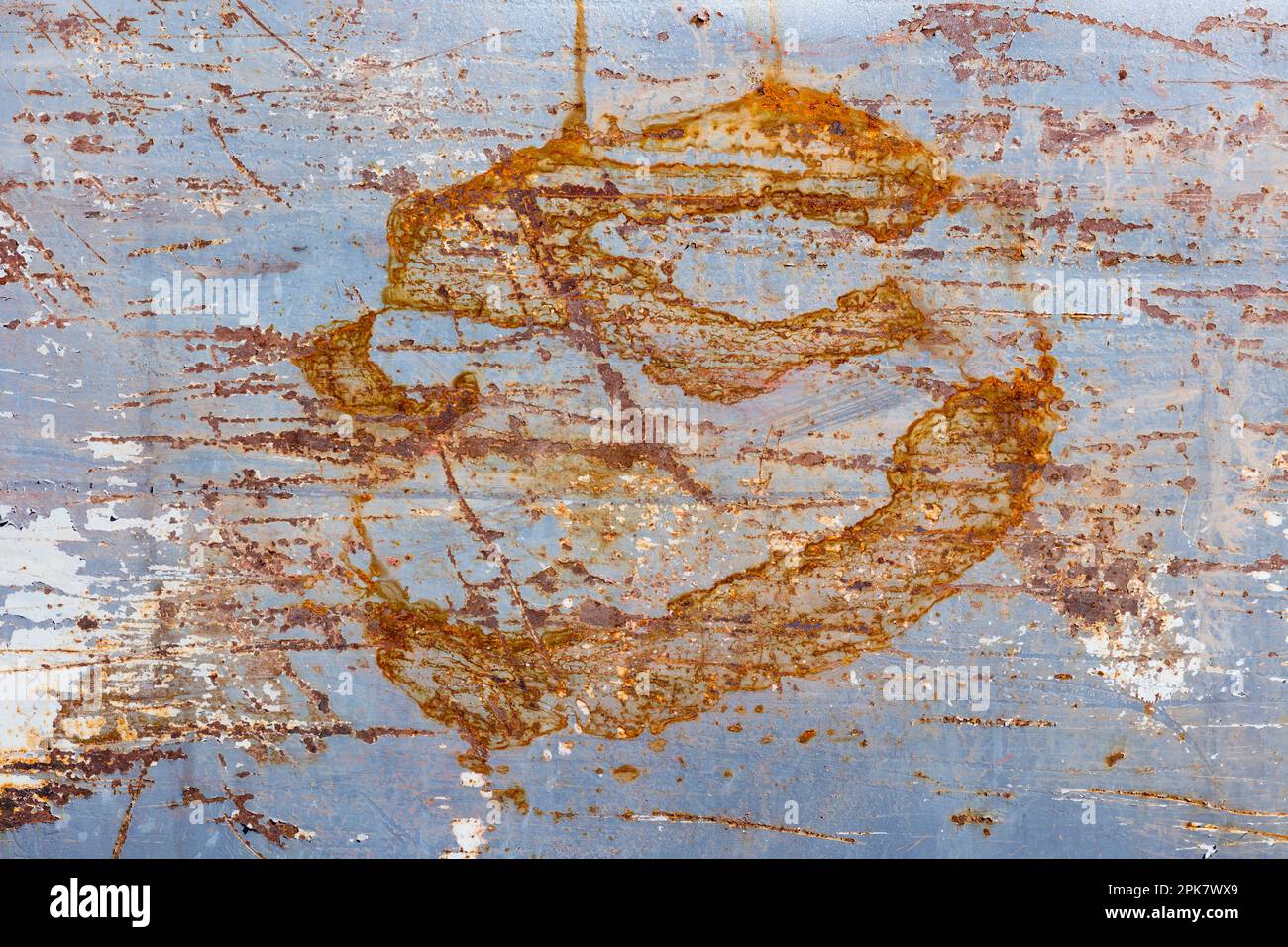 Marks and rust patterns on metal containers, close up Stock Photo - Alamy