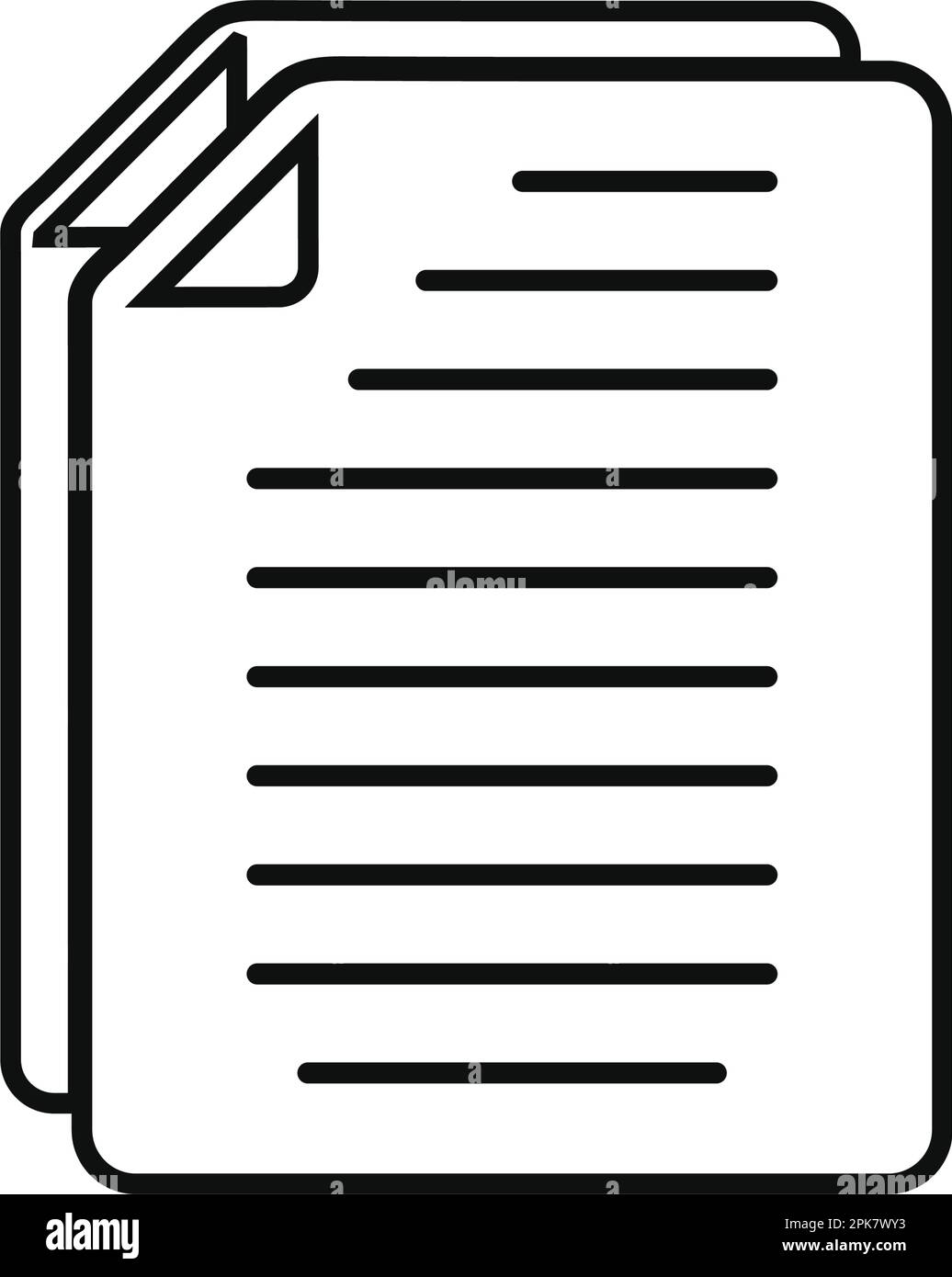 Document line icon. Flat style vector EPS Stock Vector Image & Art - Alamy