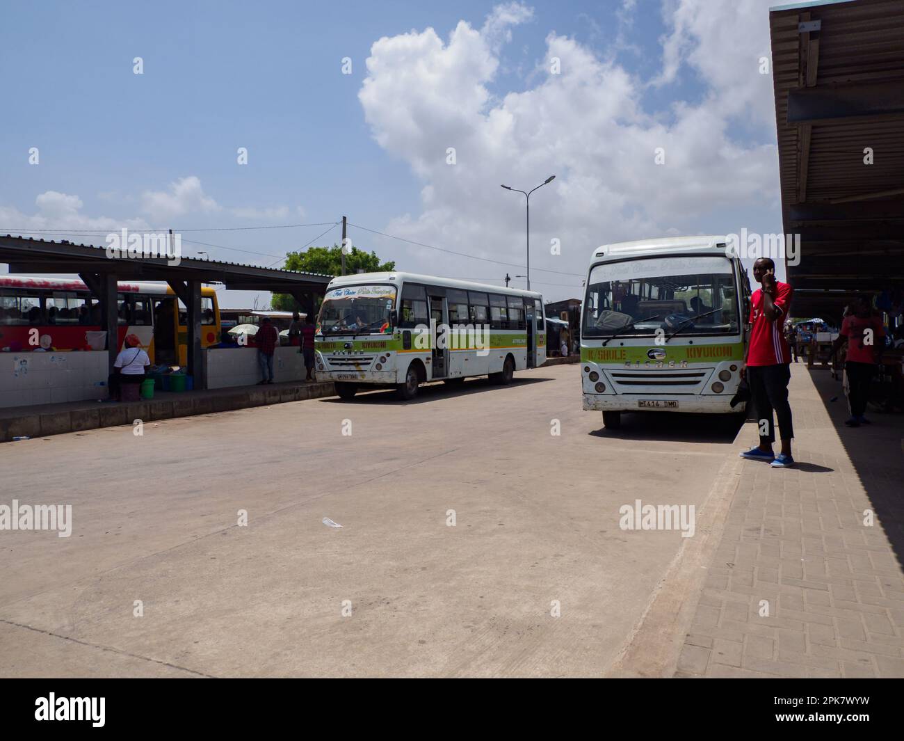 Dar es Salaam, Tanzania - January 2021: Buses on the street of Africa ...