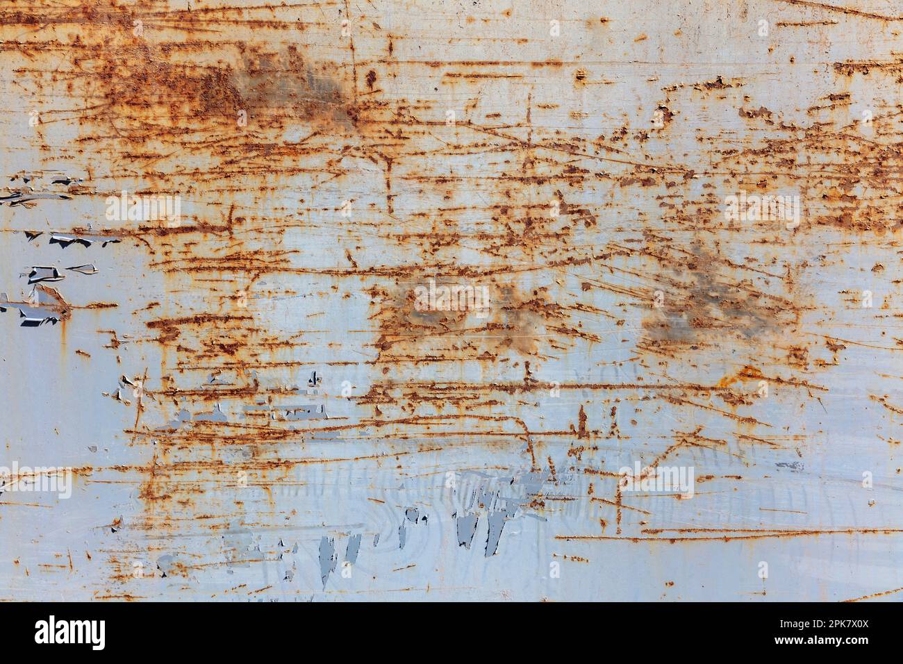 Marks and rust patterns on metal containers, close up Stock Photo - Alamy