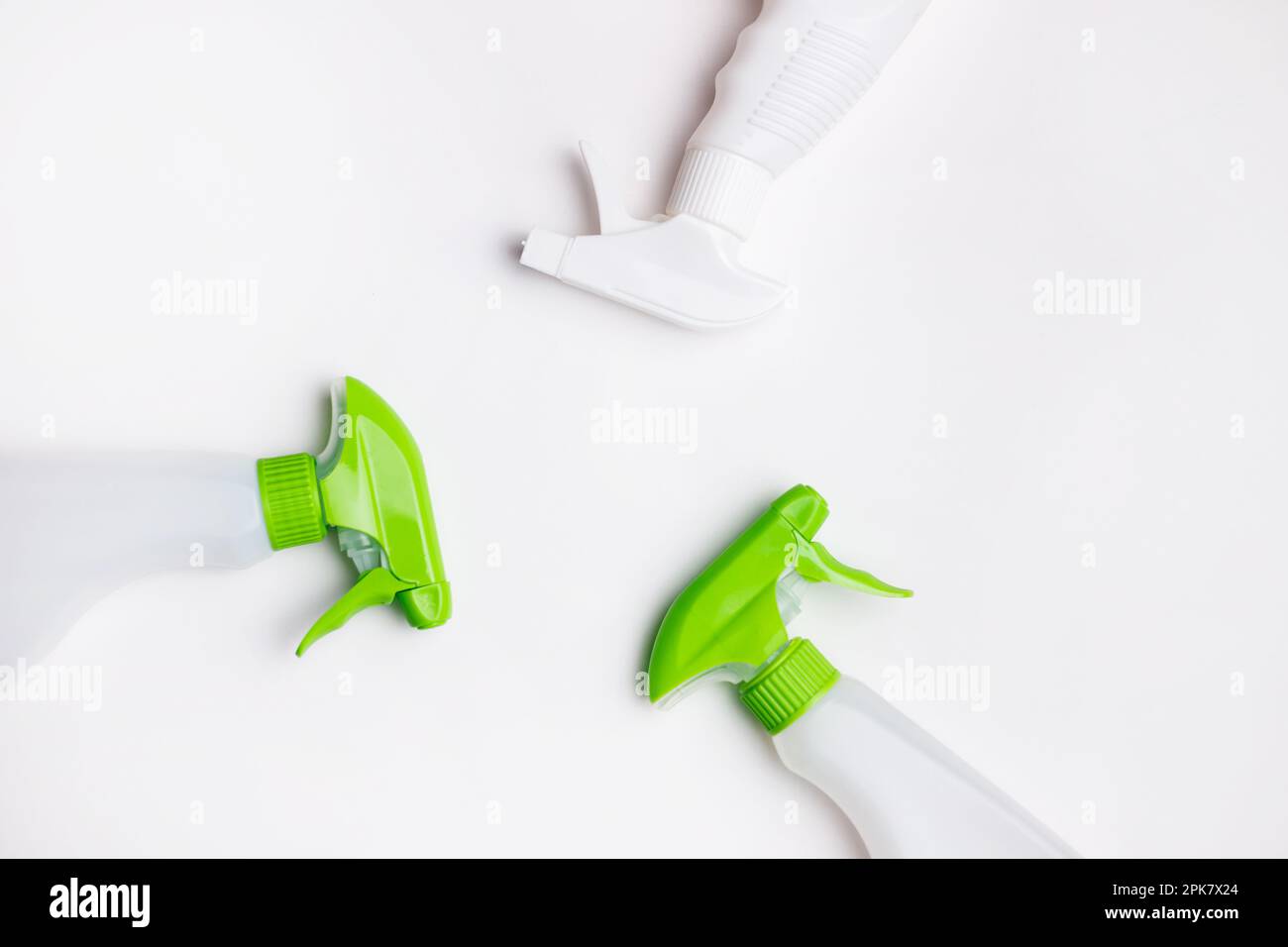 Three spray biodegradable bottles with ecological health-friendly ...