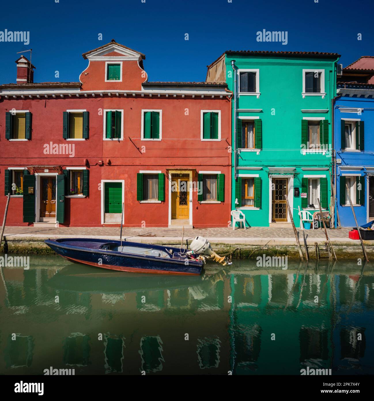 The colours of Burano, Venice, Italy Stock Photo - Alamy