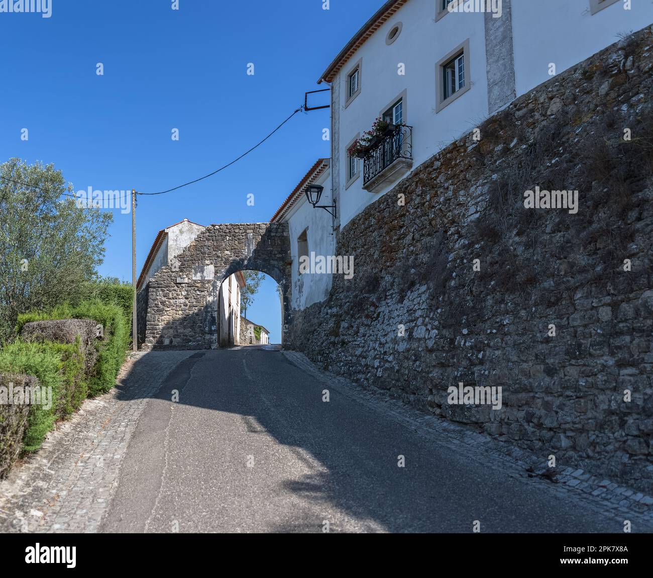 Ourém Santarém Portugal - 08 09 2022: Medieval Santarém Gate view on ...