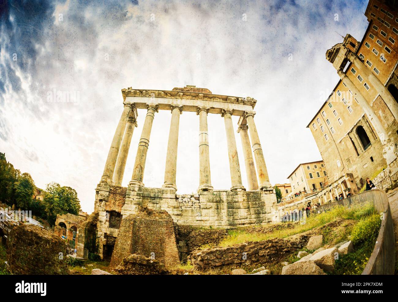 Temple of Saturn, Forum, Rome, Italy Stock Photo - Alamy