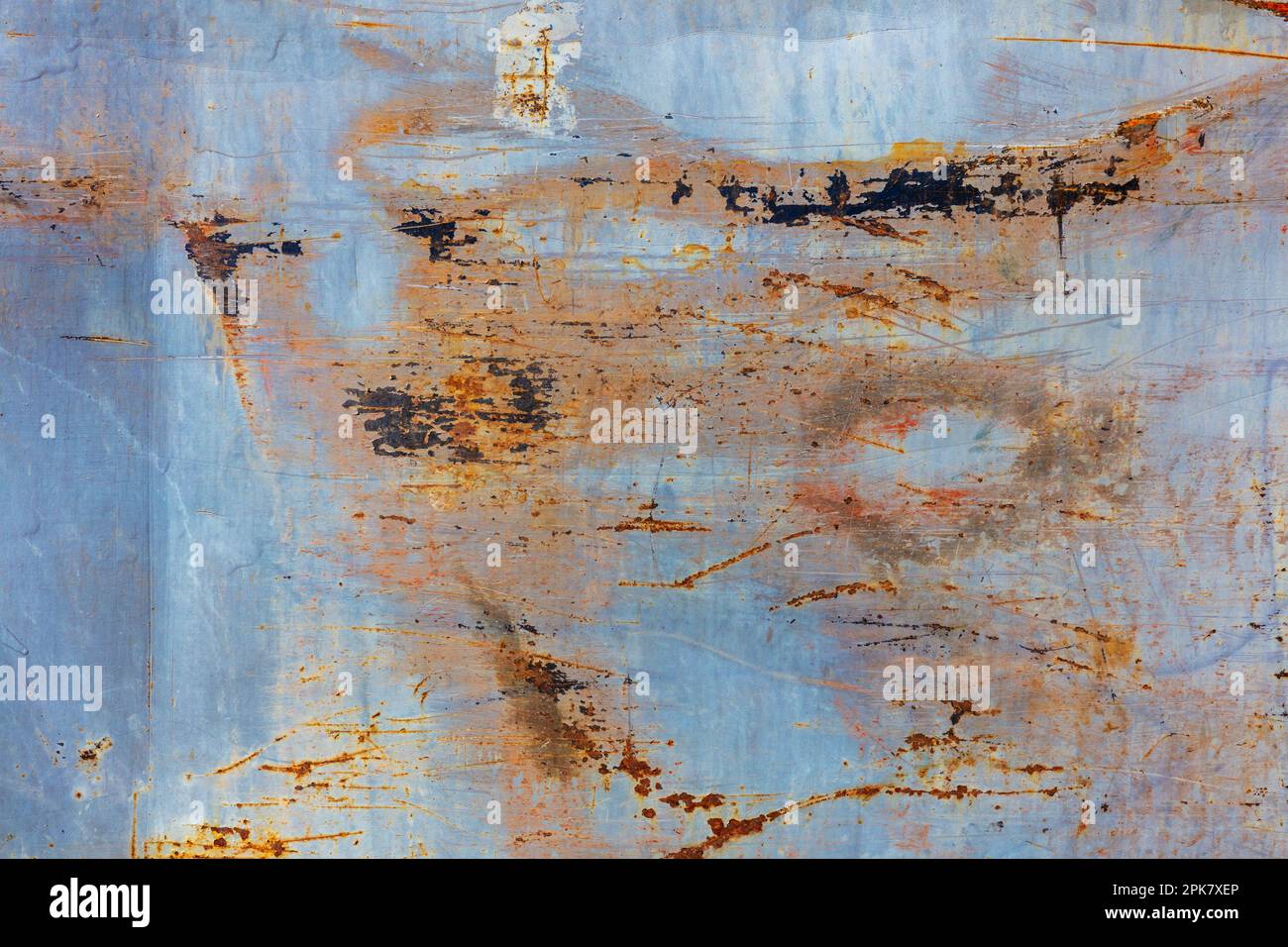Marks and rust patterns on metal containers, close up Stock Photo - Alamy