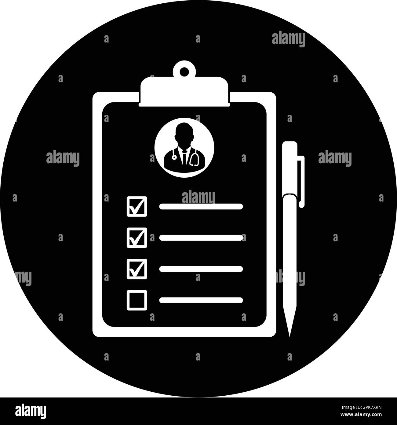 Doctor Report Icon. Rounded Button style vector EPS Stock Vector Image ...