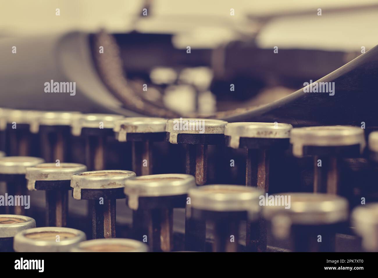 Old typewriter keyboard in vintage color tone Stock Photo - Alamy