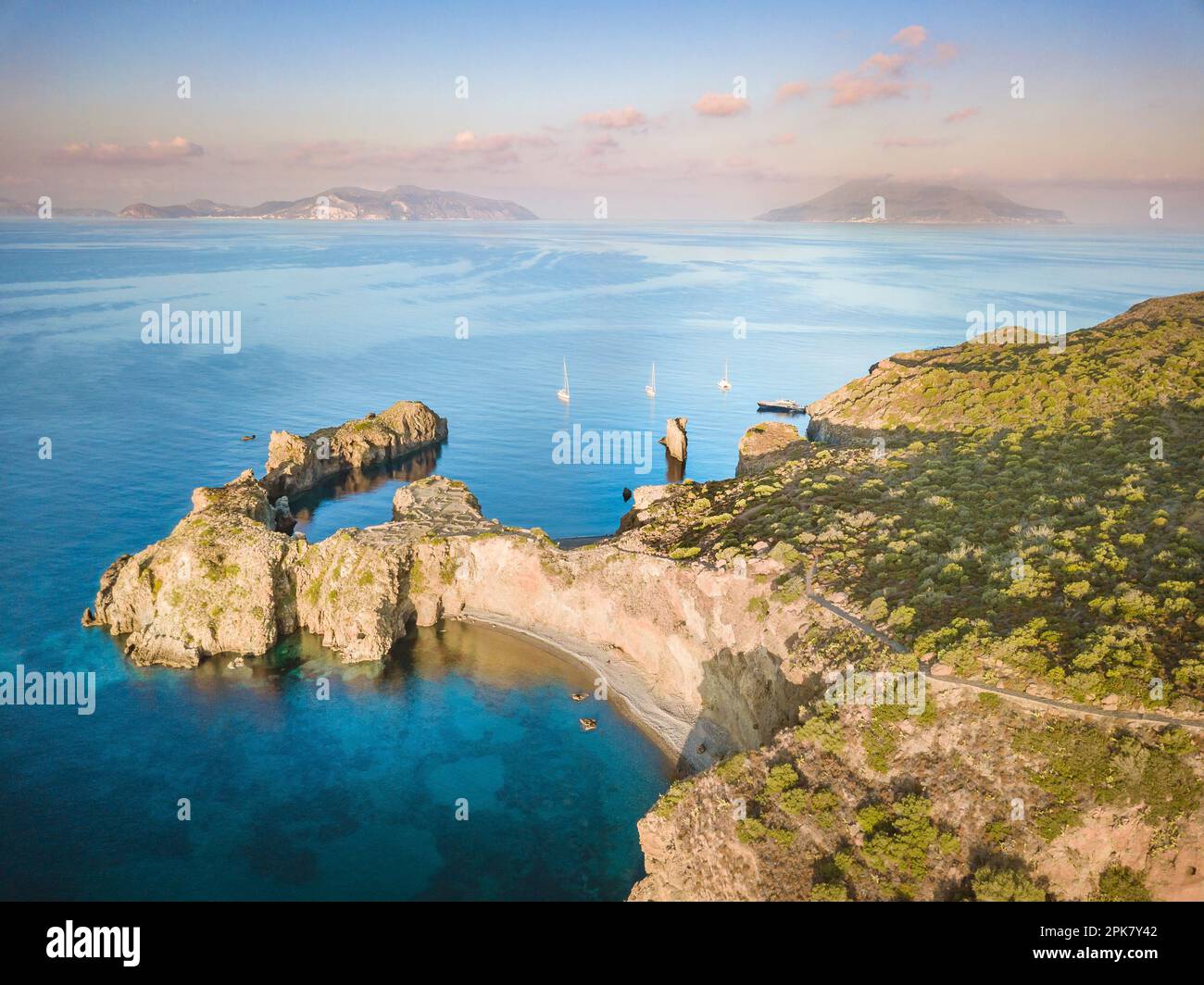 Panarea island, Aeolian Island, Sicily, Italy, Europe. Isole Eolie ...