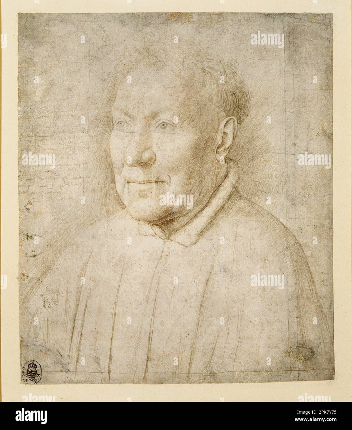 Portrait of Cardinal Niccolò Albergati about 1435 by Jan van Eyck Stock ...