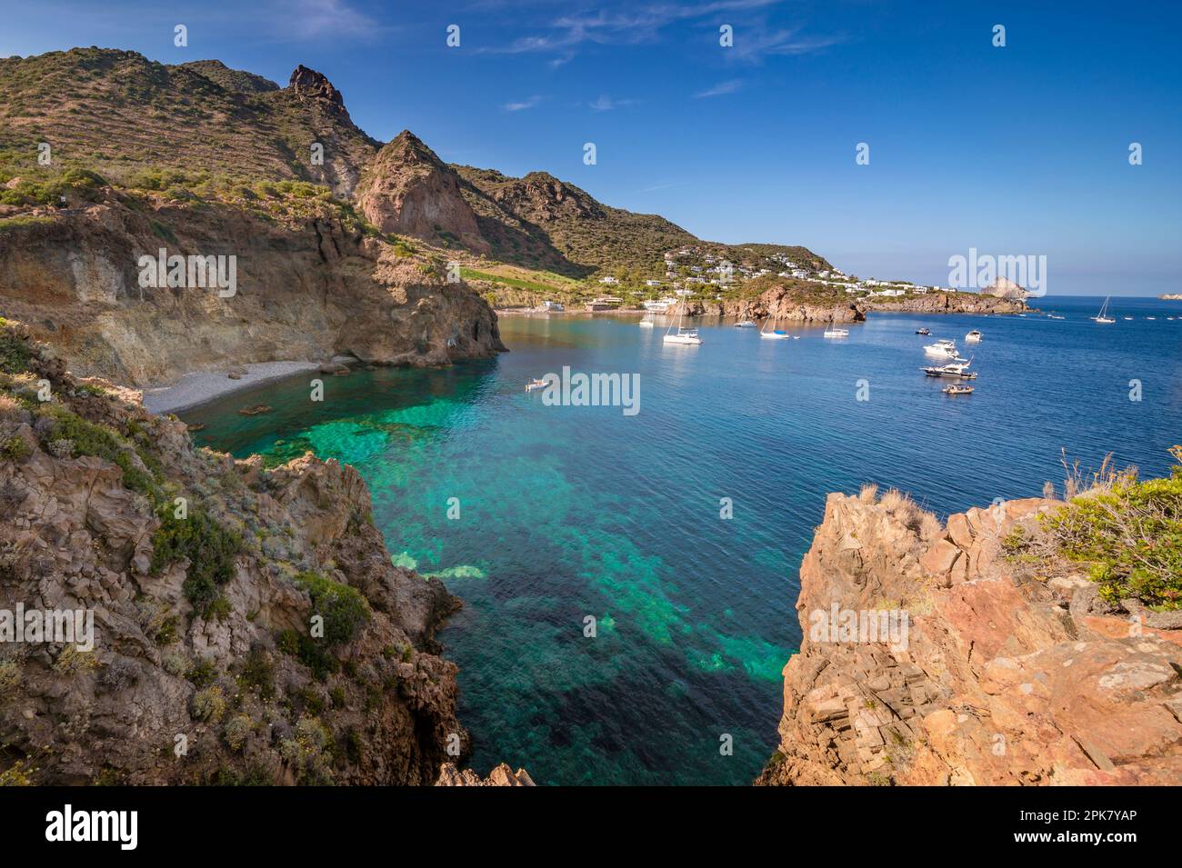 Panarea island, Aeolian Island, Sicily, Italy, Europe. Isole Eolie ...