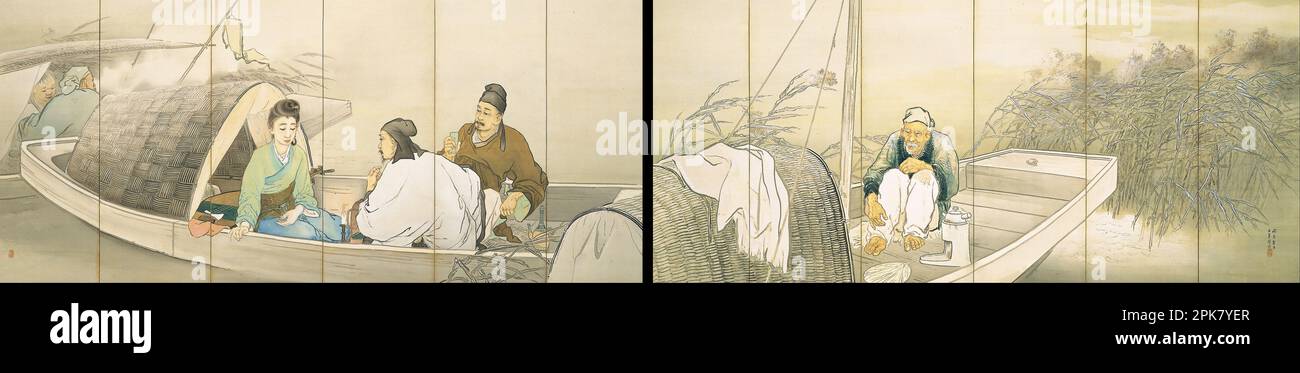 Song of the Lute 1910 by Hashimoto Kansetsu Stock Photo - Alamy