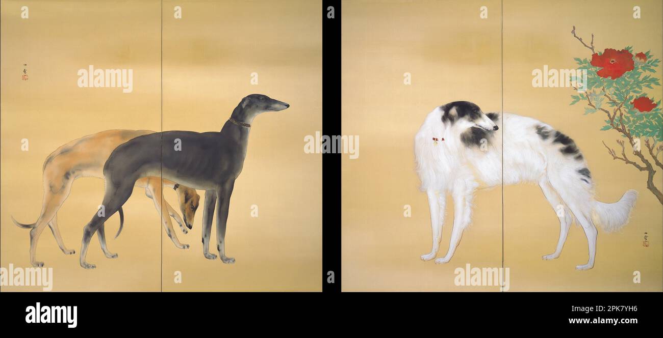Dogs from Europe 1941 by Hashimoto Kansetsu Stock Photo - Alamy
