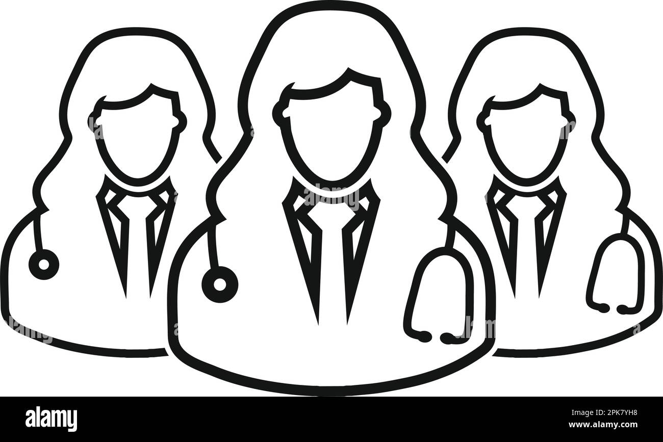 Medical Team line icon. Vector EPS Stock Vector Image & Art - Alamy