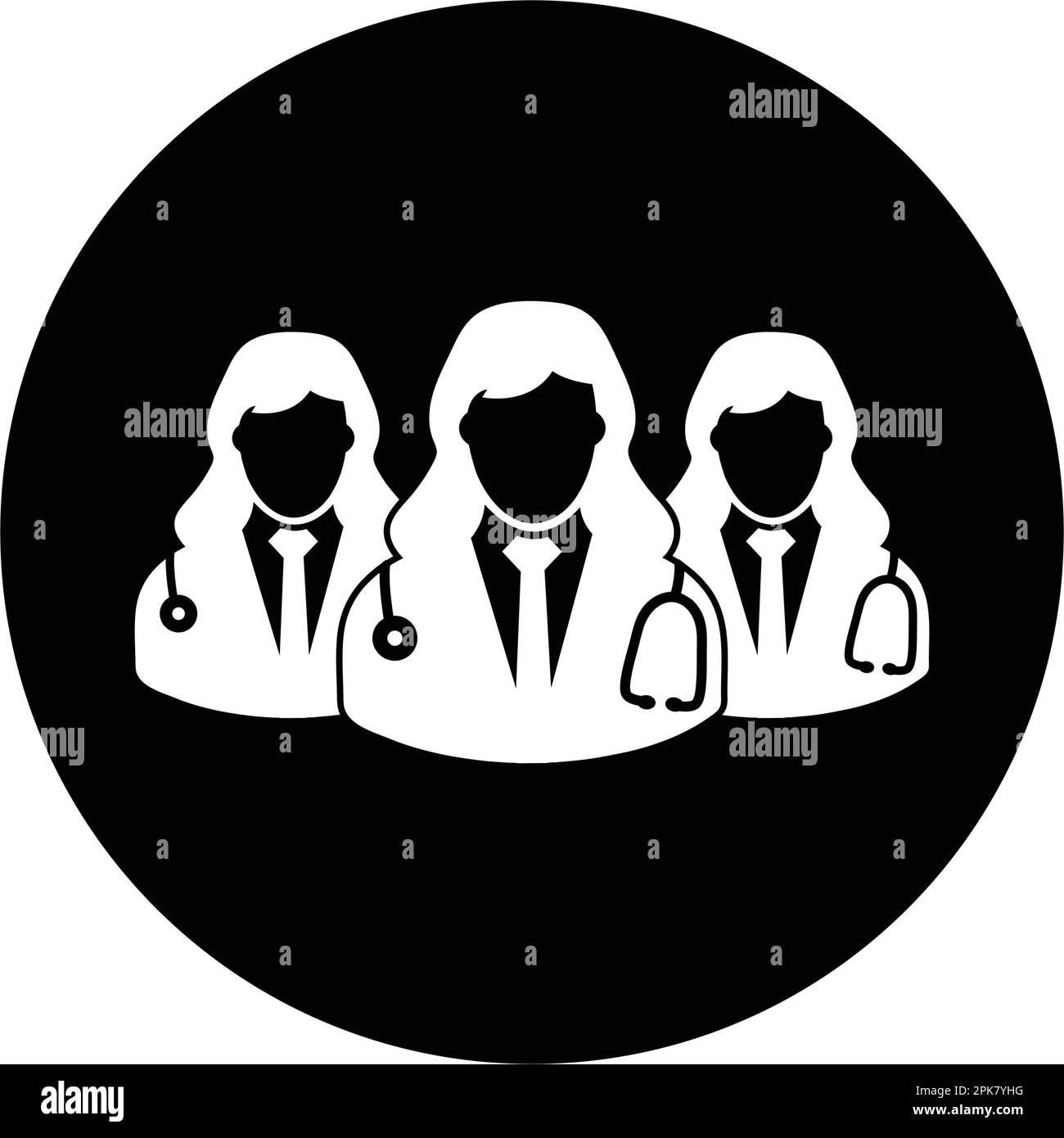 Medical Team Icon. Rounded Button style vector EPS Stock Vector Image ...